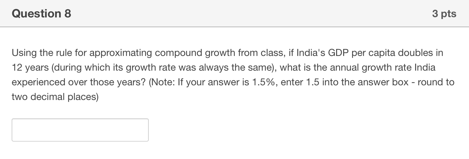 Solved Question 8 3 pts Using the rule for approximating | Chegg.com