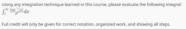 Solved Using any integration technique learned in this | Chegg.com