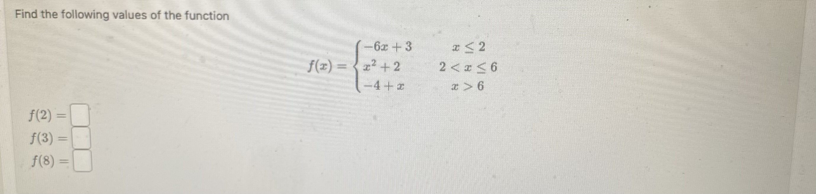 Solved Let y=f(x) be the piecewise defined function given | Chegg.com
