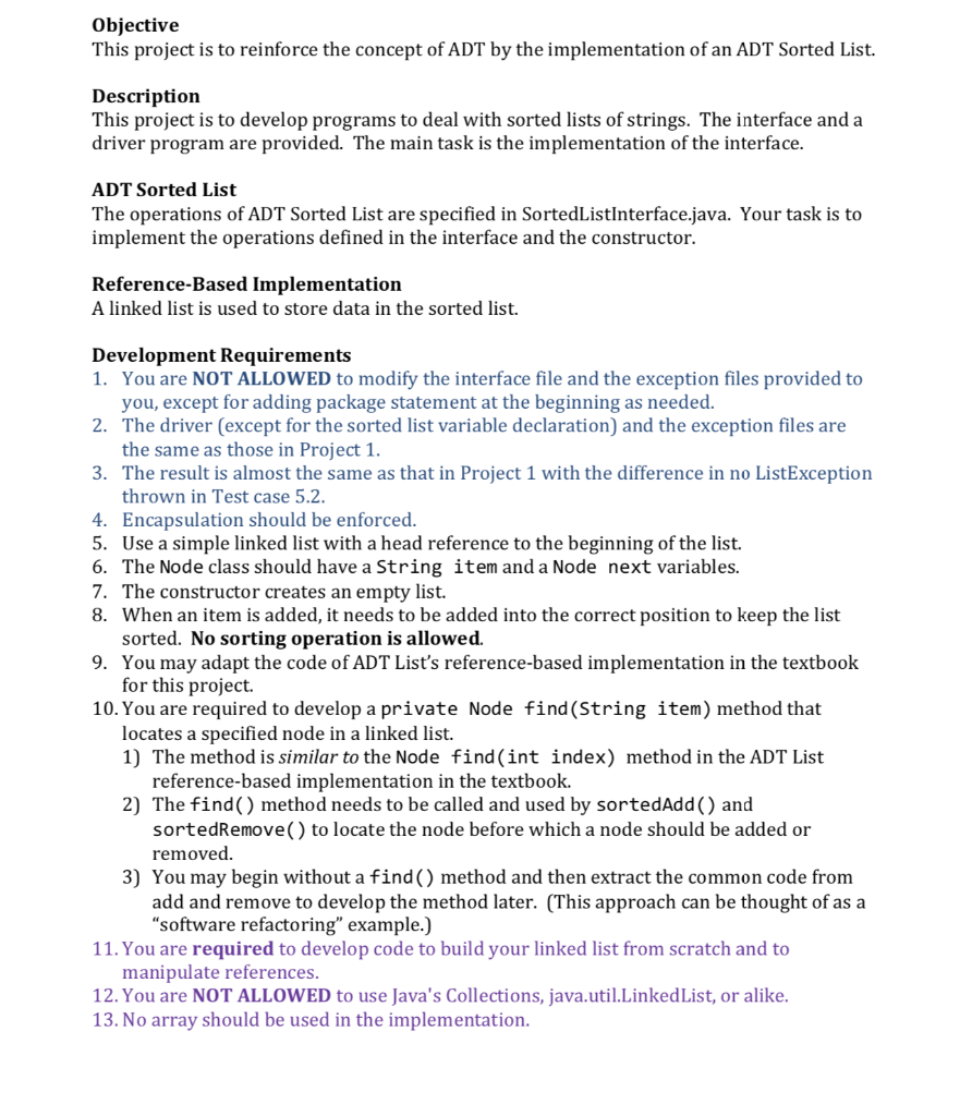 Objective This project is to reinforce the concept of | Chegg.com