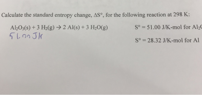 Solved Calculate the standard entropy change, ASo, for the | Chegg.com