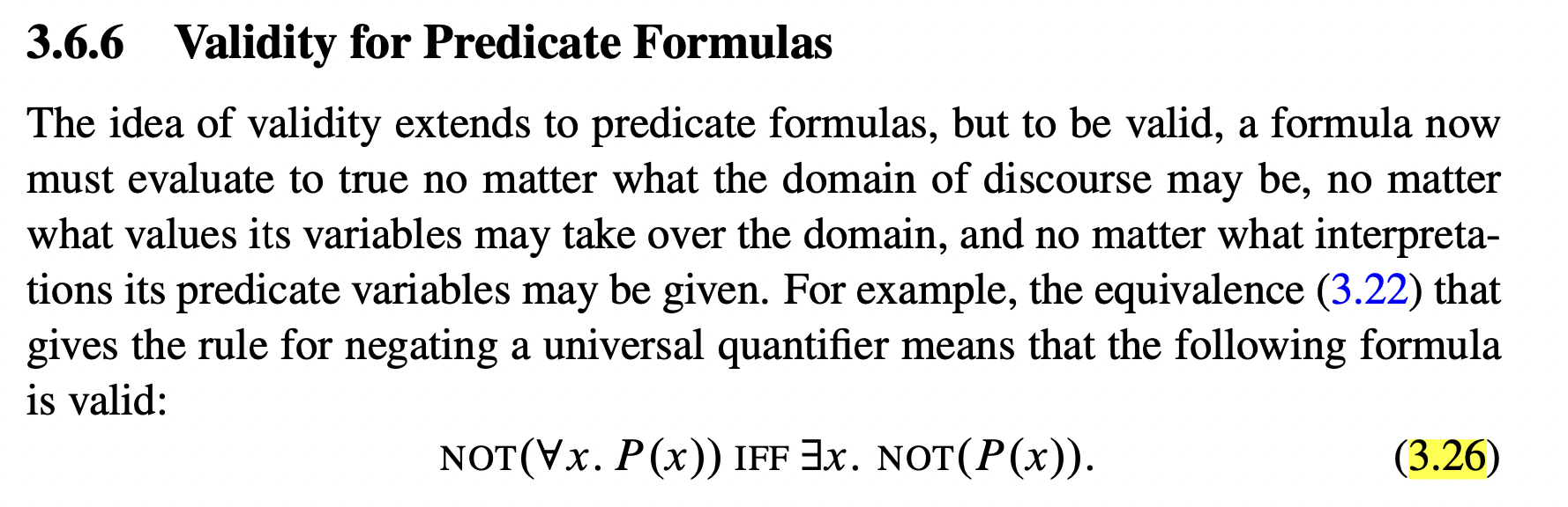 Solved 3.6.6 Validity for Predicate Formulas The idea of | Chegg.com