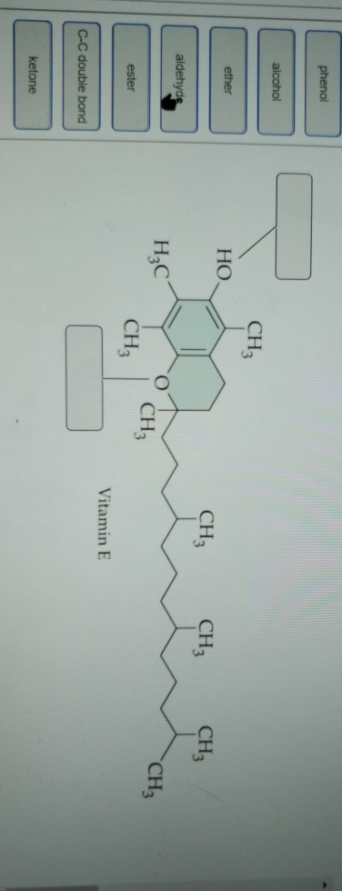 Solved phenol alcohol CH3 НО. CH3 CH3 ether CH3 aldehyde CH3 | Chegg.com