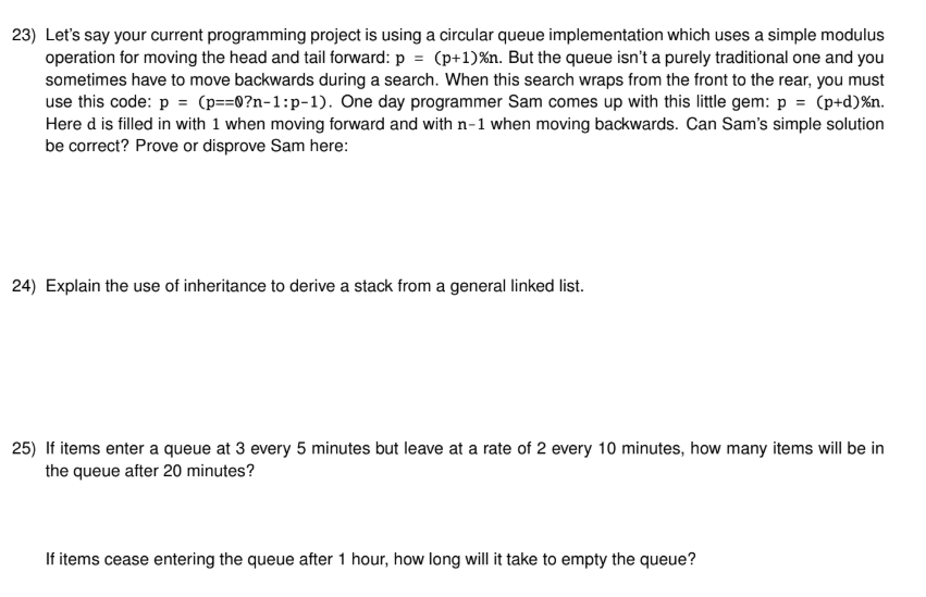 Solved 23) Let's say your current programming project is | Chegg.com