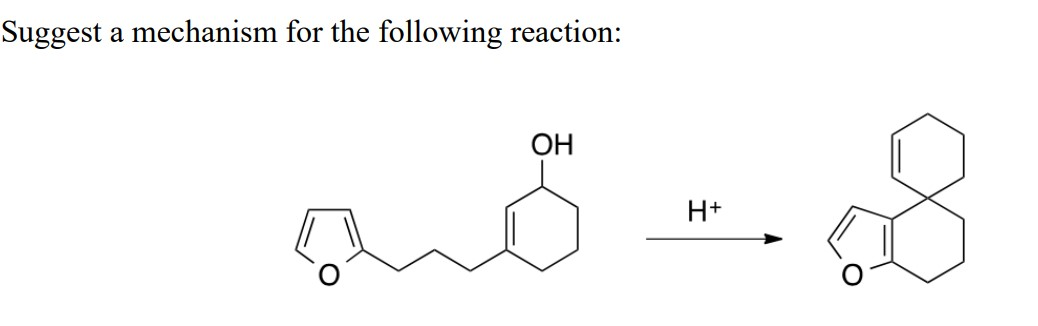 Solved Suggest a mechanism for the following reaction: H+ . | Chegg.com