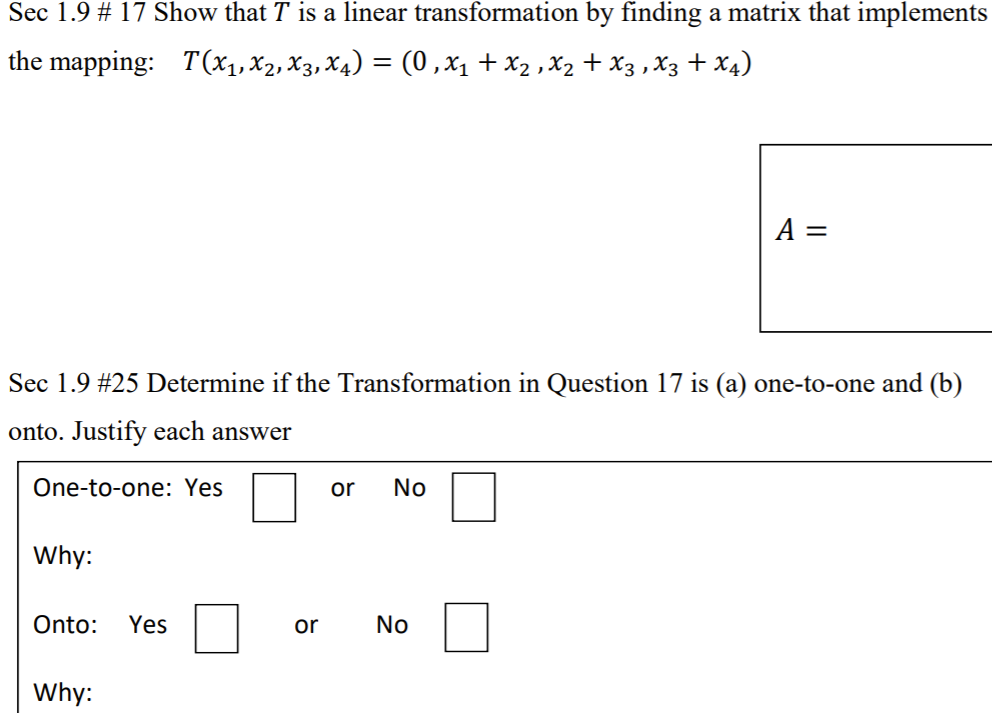 Solved Sec 1.9 # 17 Show that T is a linear transformation | Chegg.com