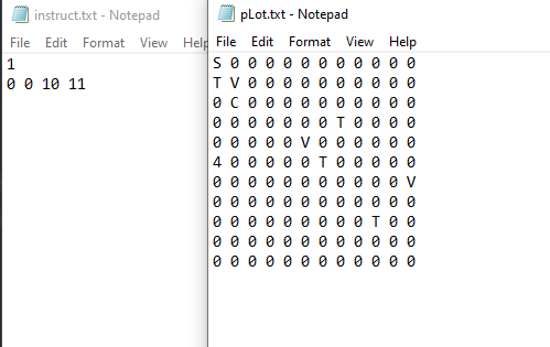 instruct.txt - Notepad pLot.txt - Notepad File Edit | Chegg.com