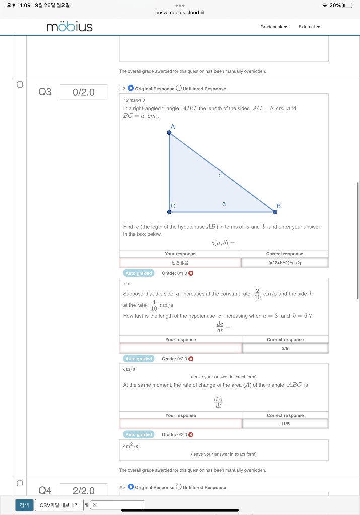 Solved In a right-angled triangle ABC the length of the | Chegg.com