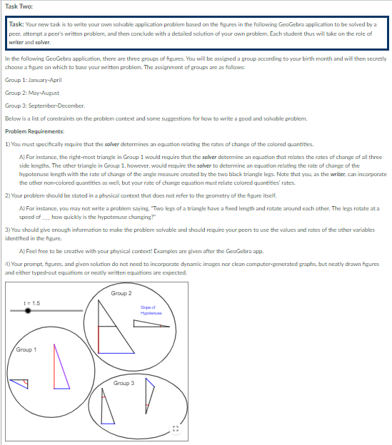 Task Two:Task: Your new task is to write your own | Chegg.com