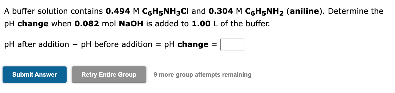 Solved A buffer solution contains 0.494 M C6H5NH3Cl and | Chegg.com