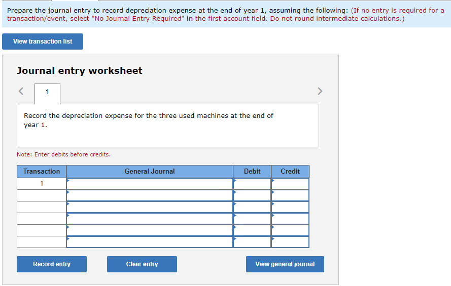 Solved Prepare the journal entry to record depreciation | Chegg.com