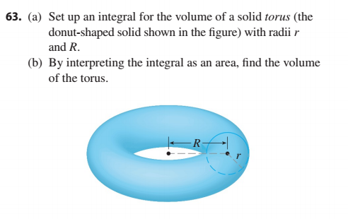 Solved 63. (a) Set up an integral for the volume of a solid | Chegg.com