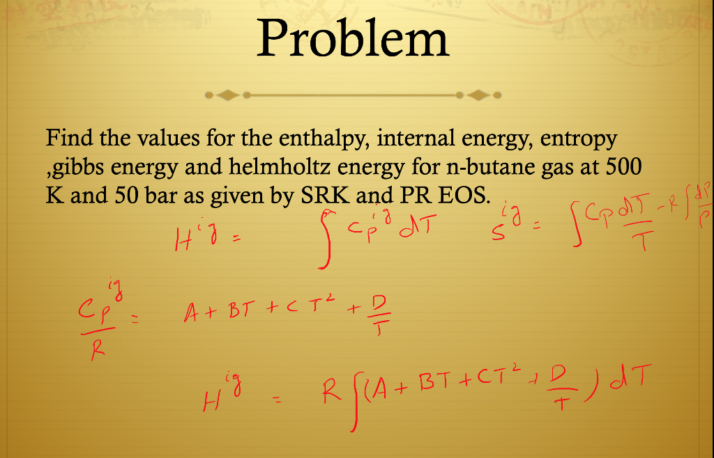 Soave-Redlich–Kwong equation of state and | Chegg.com