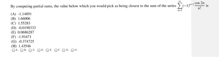 Solved By computing partial sums, the value below which you | Chegg.com
