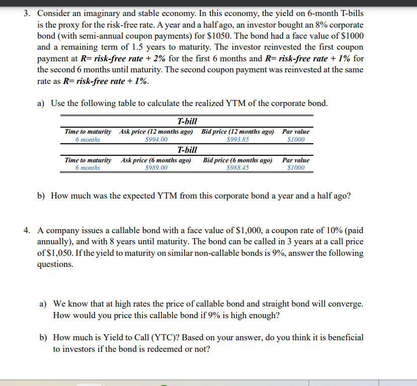 Solved 3. ﻿Consider an imaginary and stable economy. In this | Chegg.com