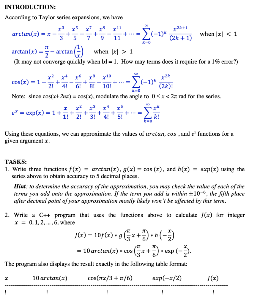 Solved INTRODUCTION: According to Taylor series expansions, | Chegg.com