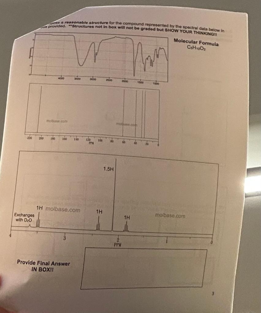 Solved ax provided "-Structures structure for the compound | Chegg.com