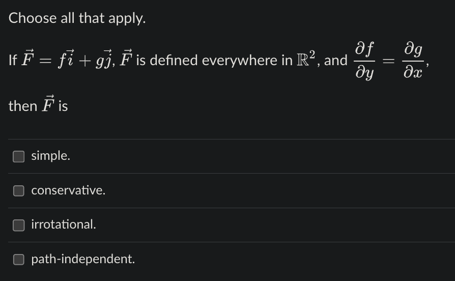Solved If F=fi+gj,F is defined everywhere in R2, and | Chegg.com