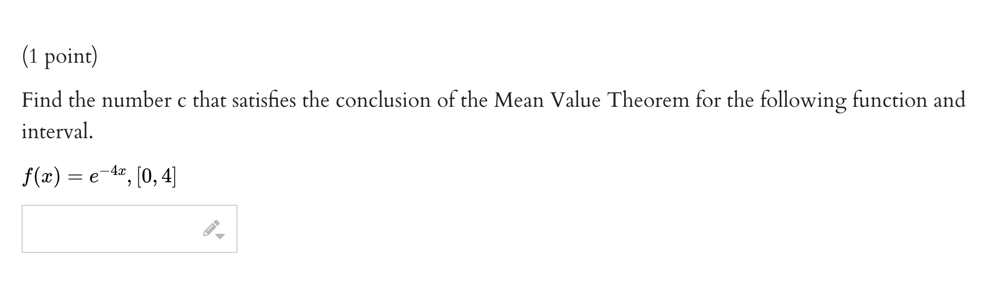 Solved Find the number c that satisfies the conclusion of | Chegg.com