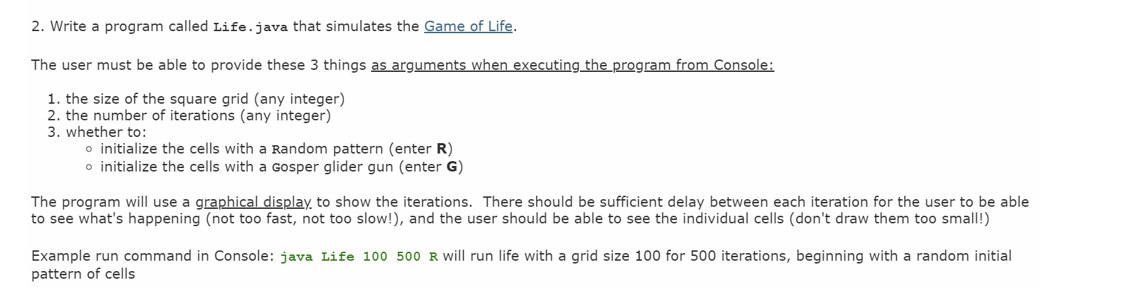 2 Write A Program Called Lifejava That Simulates 7159