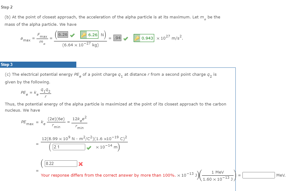 Solved Step 2 (b) At the point of closest approach, the | Chegg.com