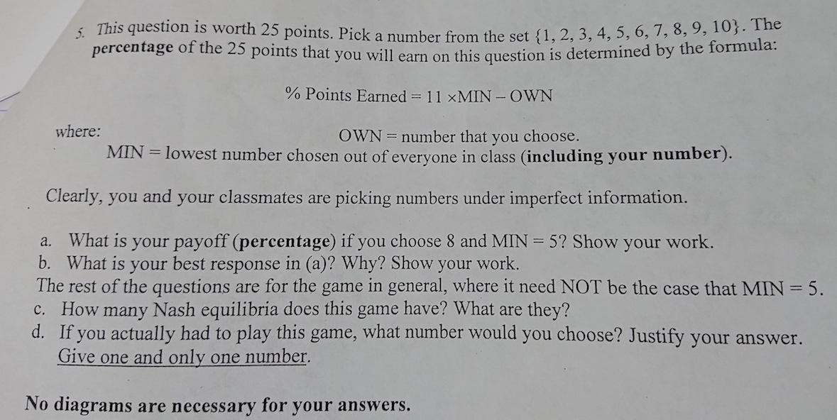 5 This question is worth 25 points. Picka number from | Chegg.com