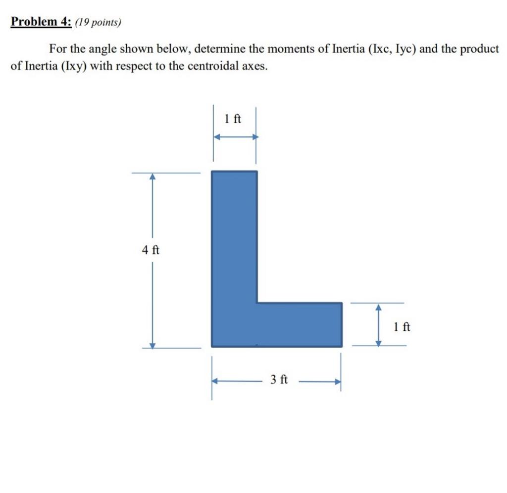 Solved Problem 4: (19 points) For the angle shown below, | Chegg.com