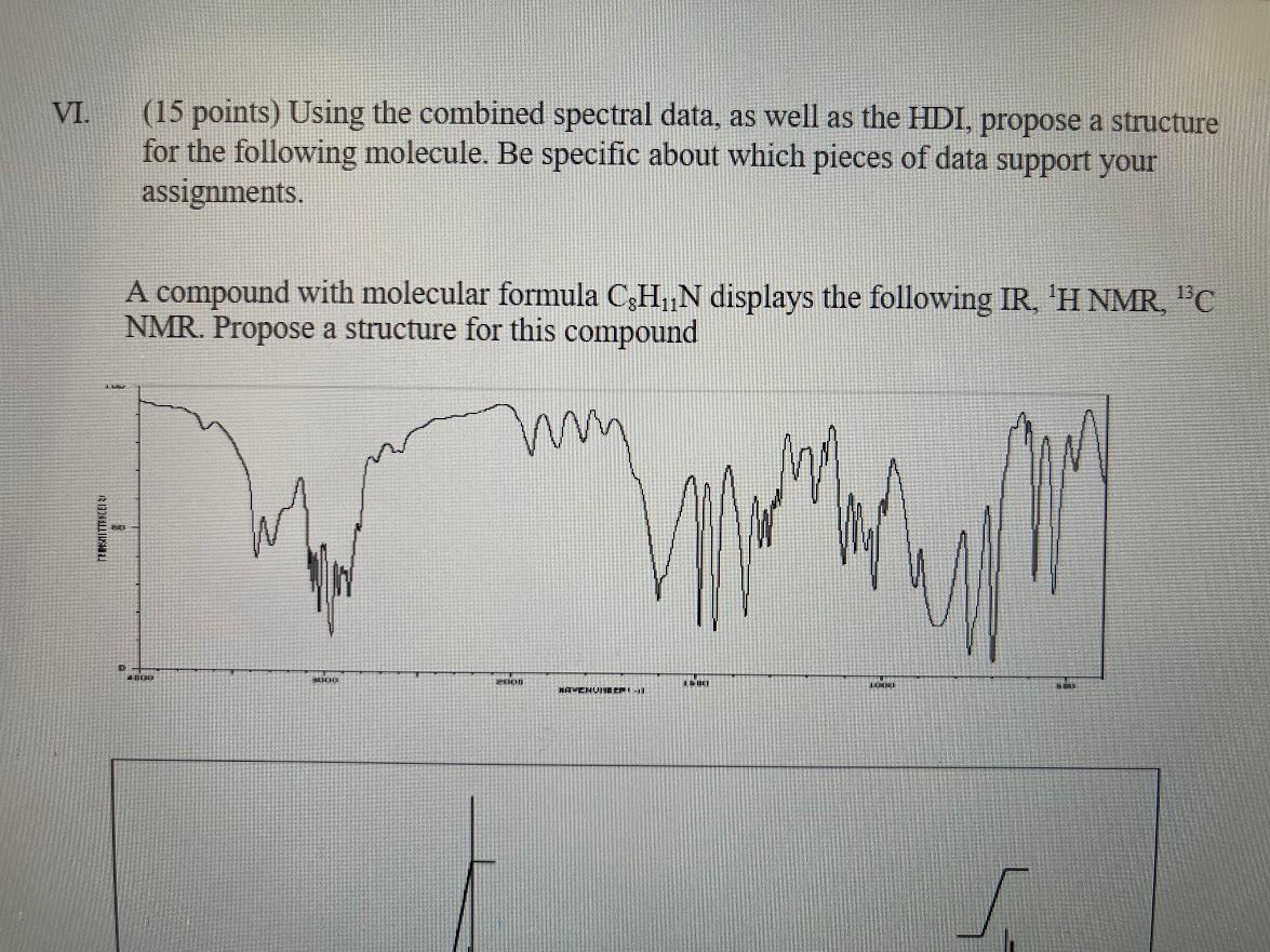 Solved (15 points) Using the combined spectral data, as well | Chegg.com