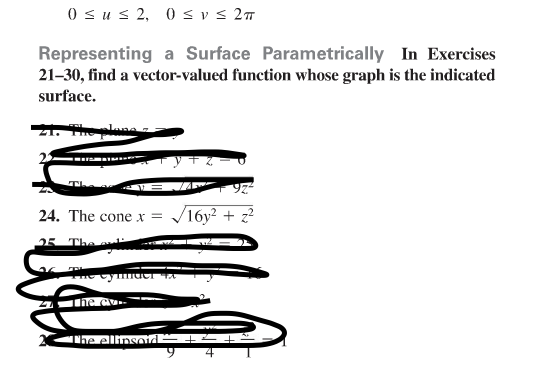 Solved Representing a Surface Parametrically In Exercises | Chegg.com