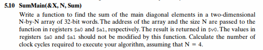 Solved 10 SumMain(\&X, N, Sum) Write a function to find the | Chegg.com
