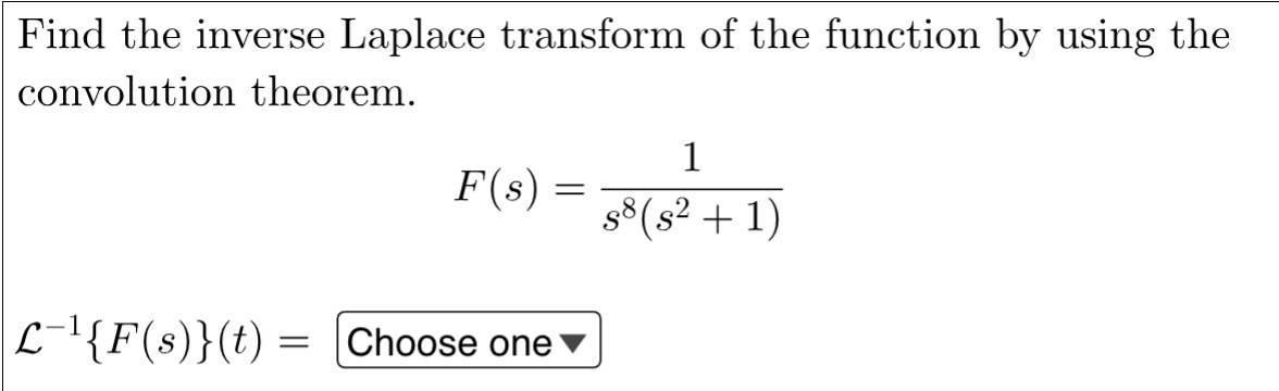 Solved Using convolutions, find the Laplace transform of | Chegg.com