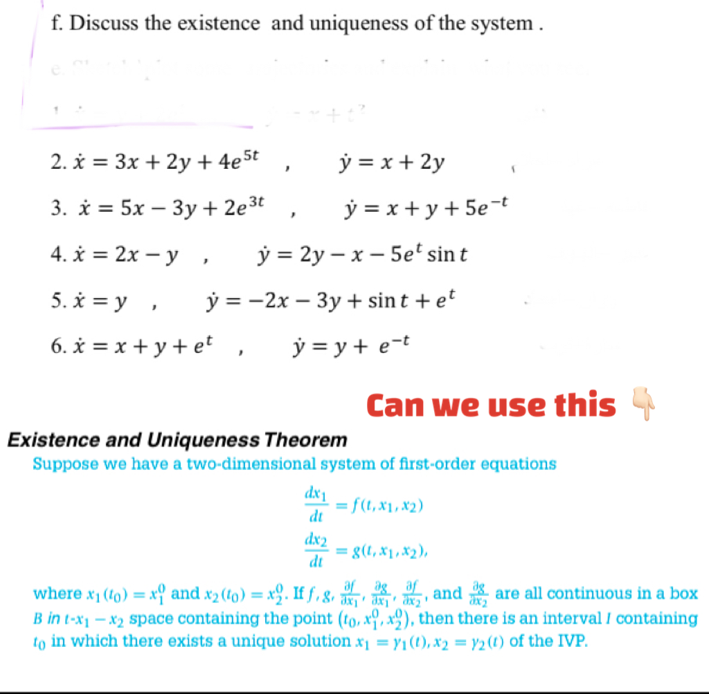 Solved Plz solve all of them by using existence and | Chegg.com