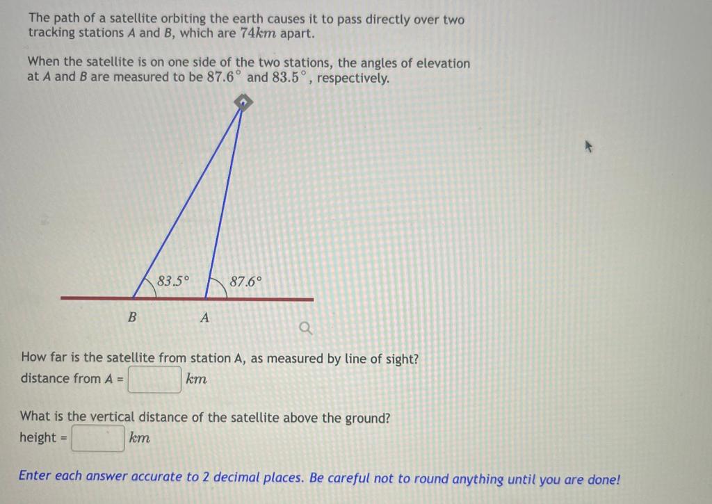 Solved The path of a satellite orbiting the earth causes it | Chegg.com