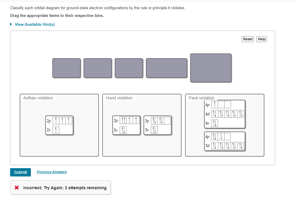 Solved Classify each orbital diagram for ground-state | Chegg.com