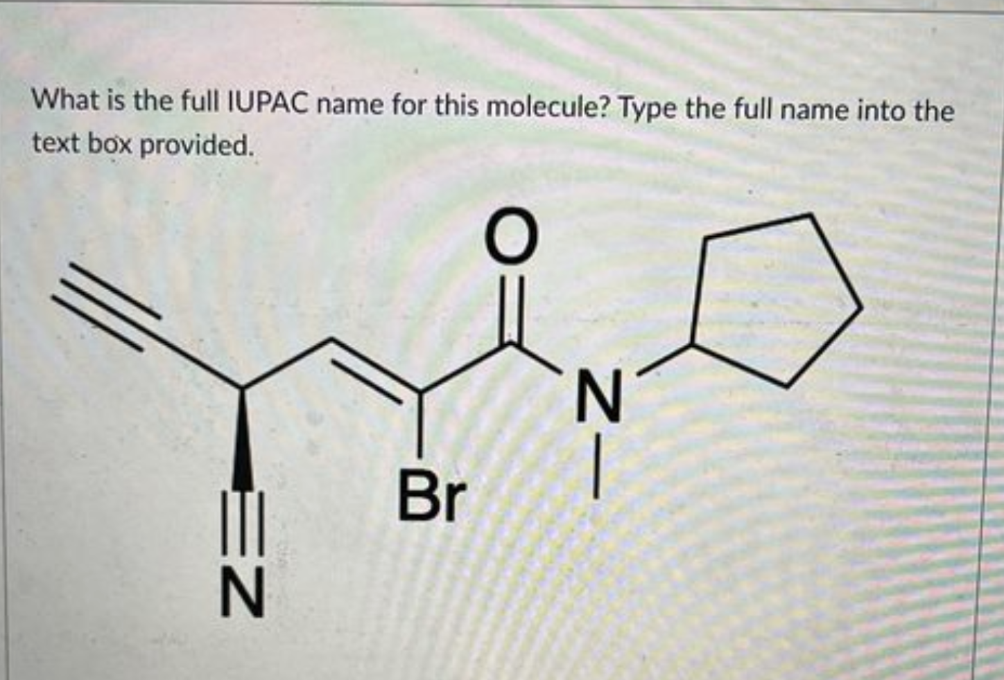 Give The Iupac Name For This Molecule Chegg