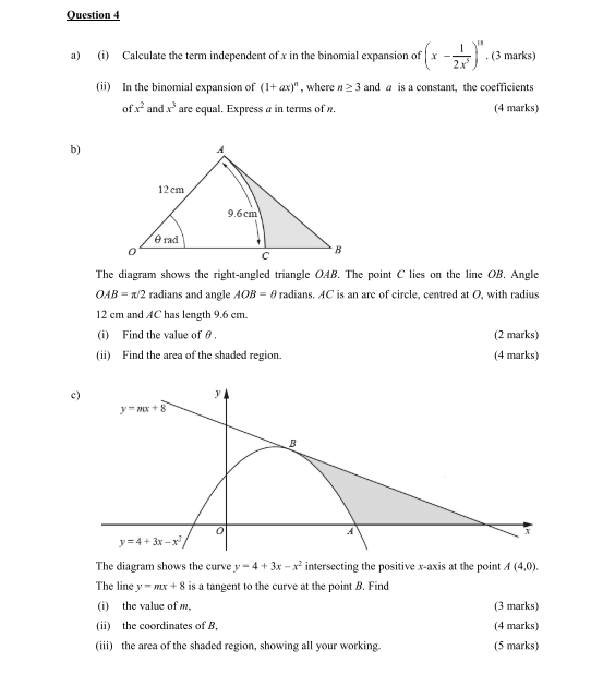 Solved Question 4 2x (0) Calculate the term independent of x | Chegg.com