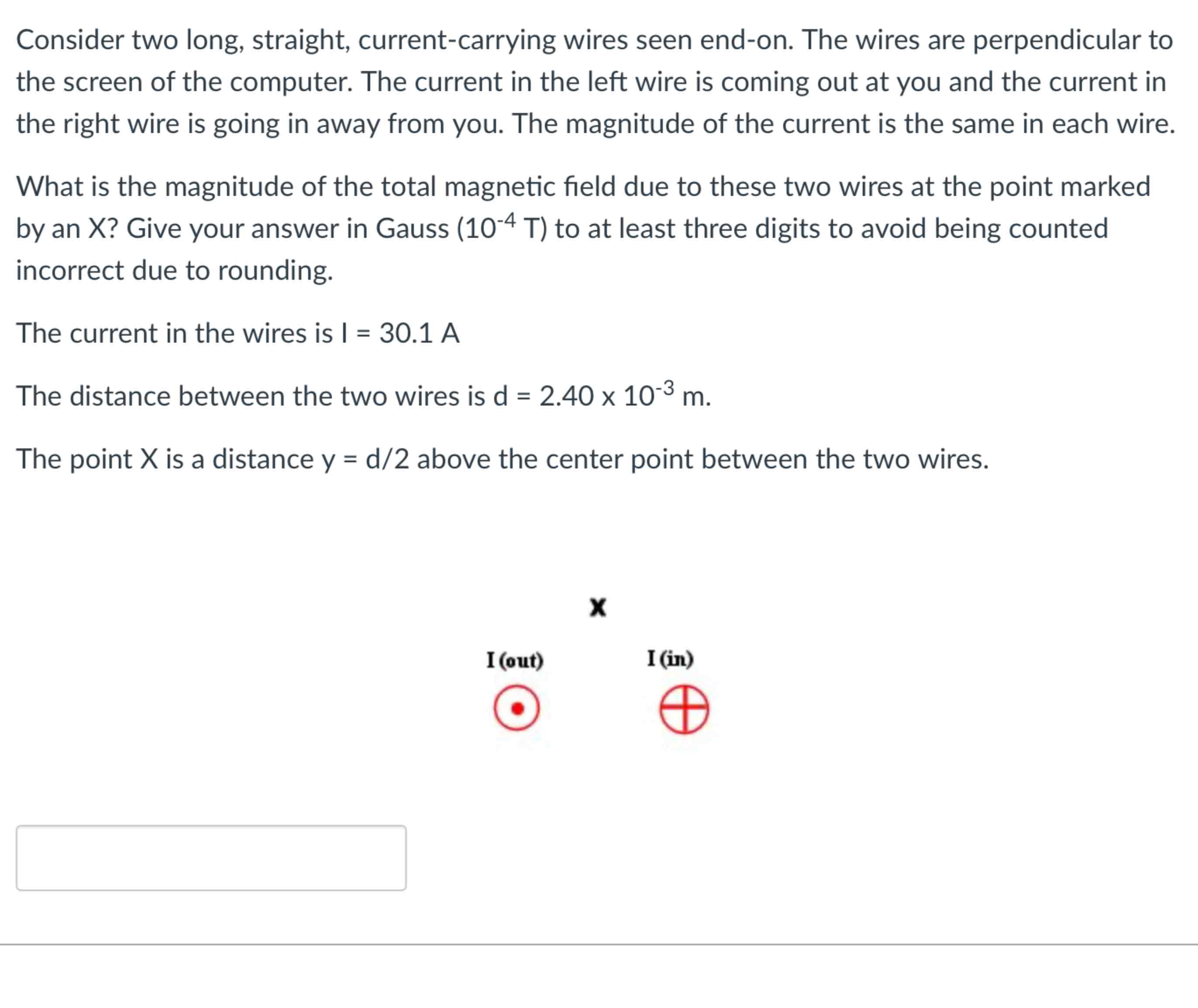 Solved Consider two long, straight, current-carrying wires | Chegg.com