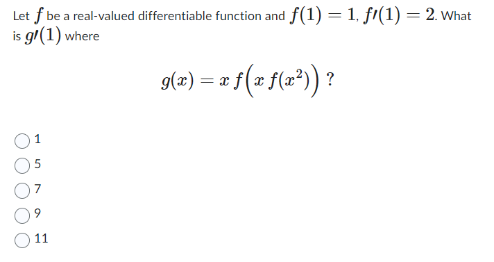 Solved Let f be a real-valued differentiable function and | Chegg.com