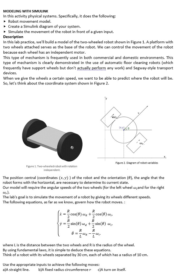 Solved MODELING WITH SIMULINK In this activity physical | Chegg.com
