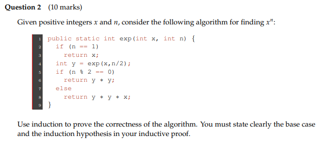 Solved Question 2 (10 marks) Given positive integers x and | Chegg.com