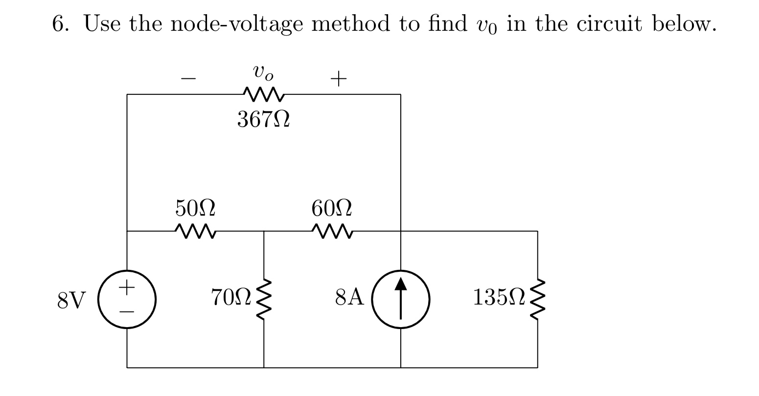 Solved 4. Use the node-voltage method to find vo in the | Chegg.com