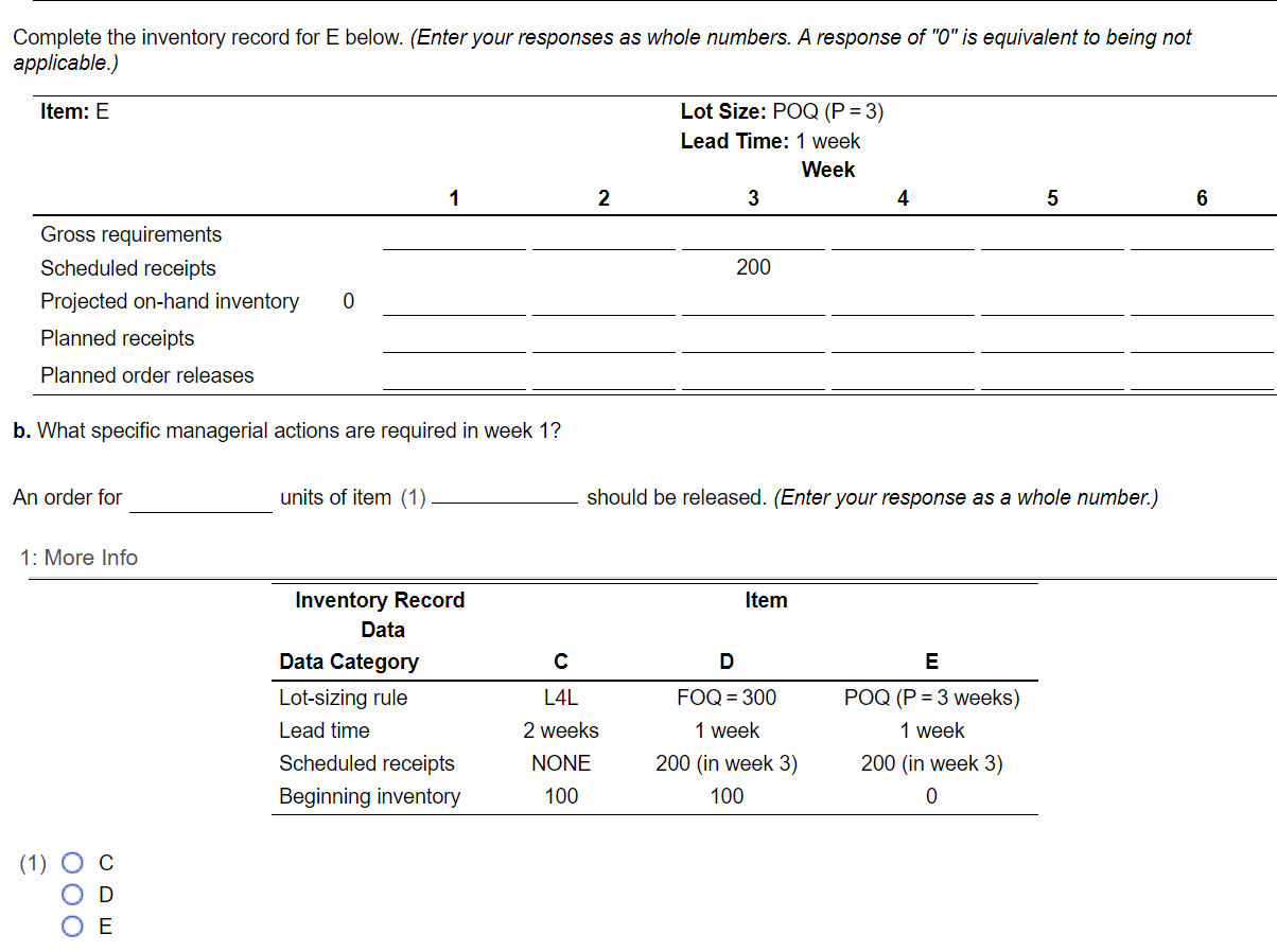 Solved 13. The BOM for product A is shown in the figure on | Chegg.com