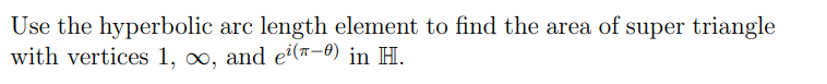 Solved Use the hyperbolic arc length element to find the | Chegg.com