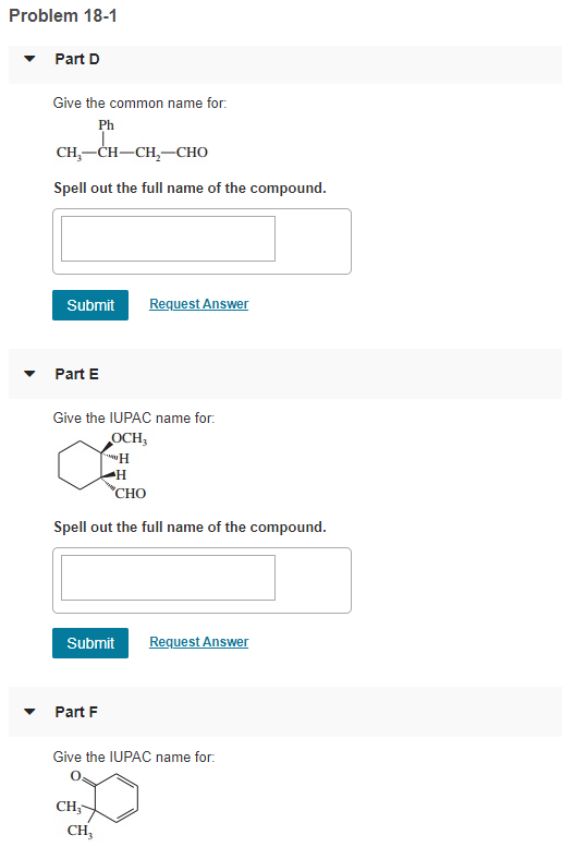 Solved Ketones and Aldehydes Naming Help (OChem 2) | Chegg.com