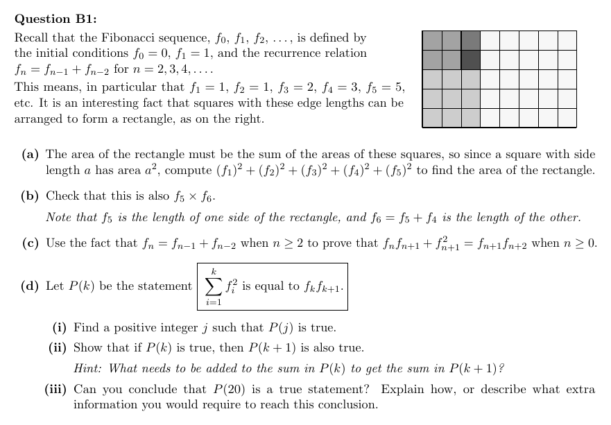 Solved Recall that the Fibonacci sequence, f0,f1,f2,…, is | Chegg.com