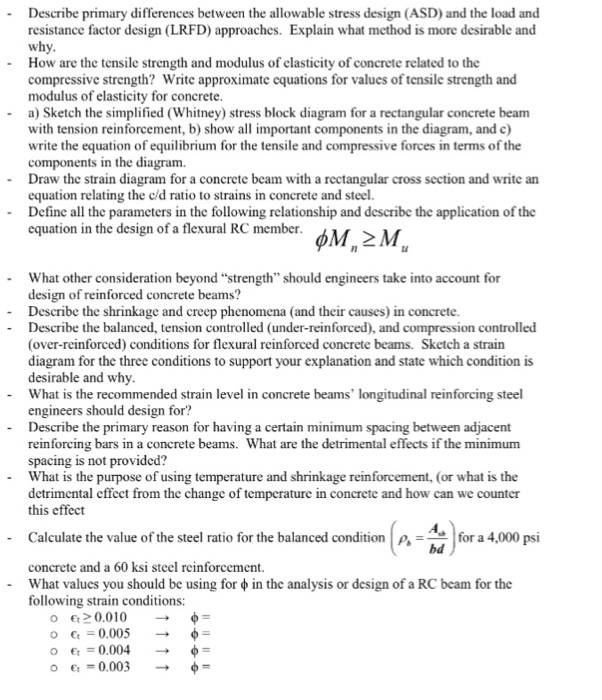 Solved Describe primary differences between the allowable | Chegg.com