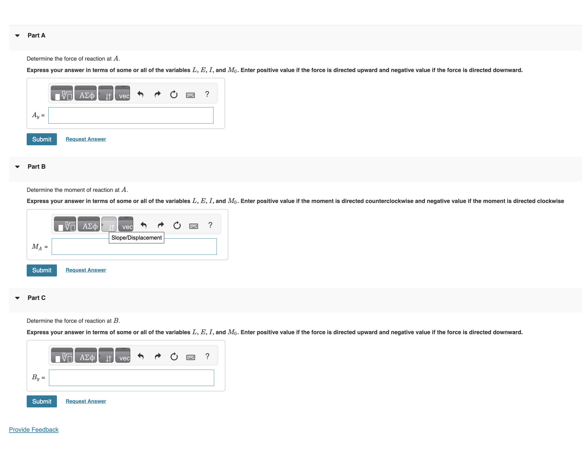 Solved 1 of 1Part A Determine the force of reaction at A. | Chegg.com