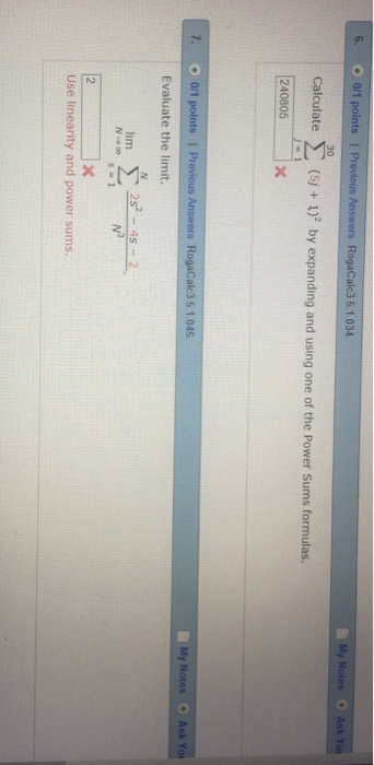 Solved Calculate sigma^30_j = 1 (5j + 1)^2 by expanding and | Chegg.com