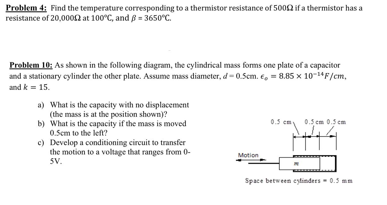Solved Problem 4: Find the temperature corresponding to ﻿a | Chegg.com