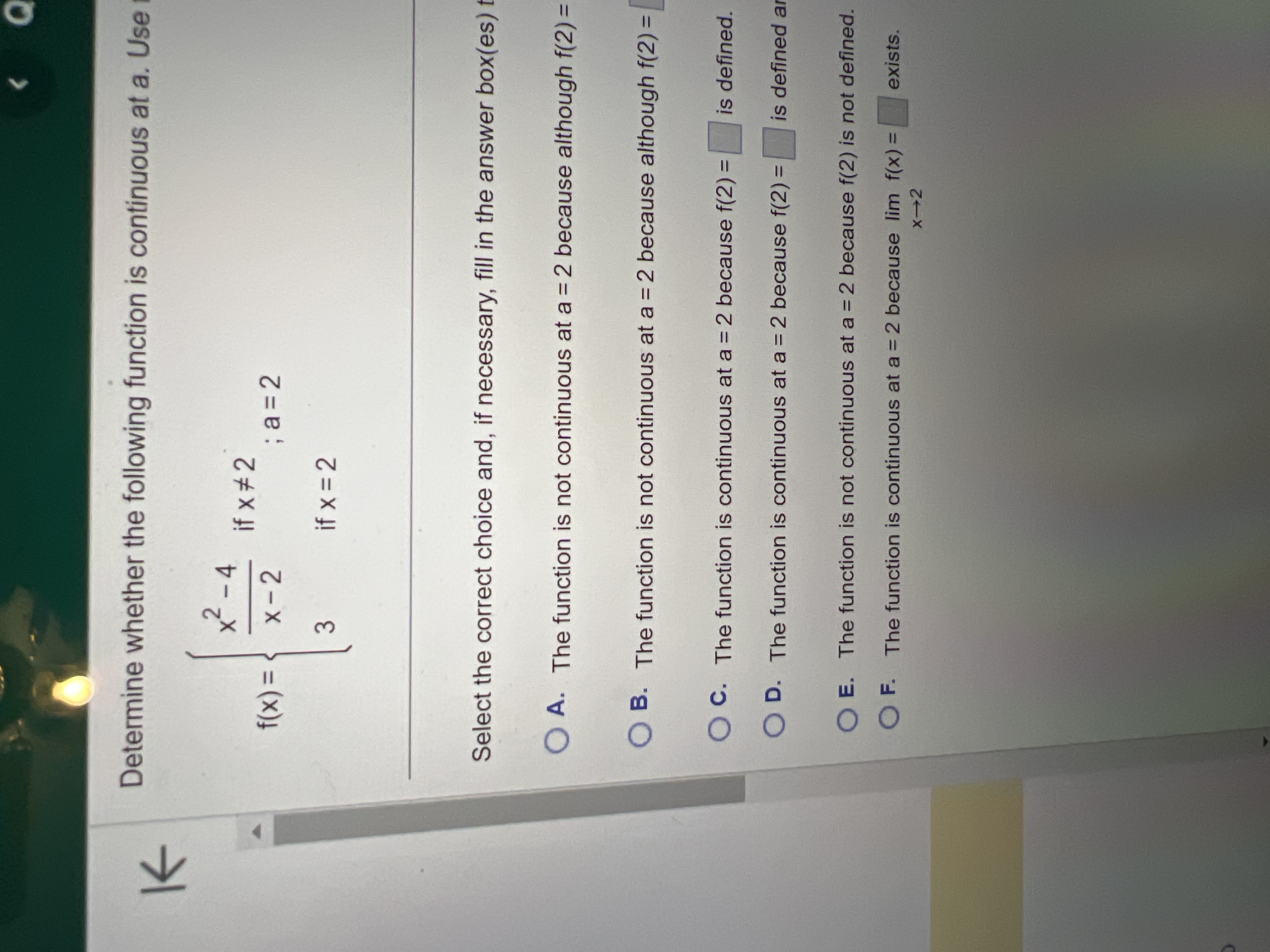Solved Determine whether the following function is | Chegg.com
